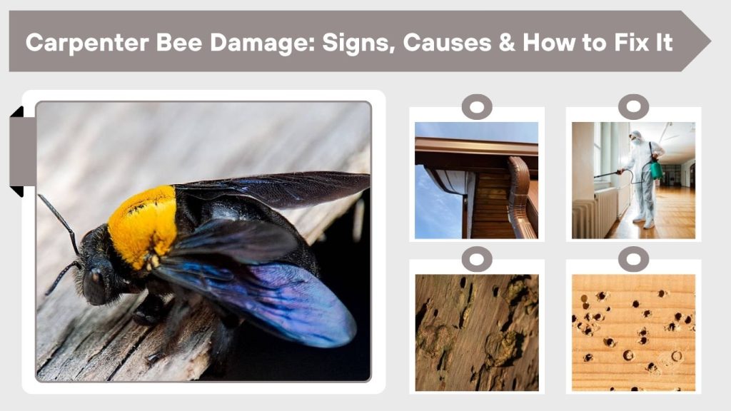 Carpenter Bee Damage: Signs, Causes & How to Fix It